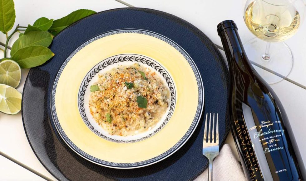 Mexican Street Corn Risotto Recipe and Wine Pairing